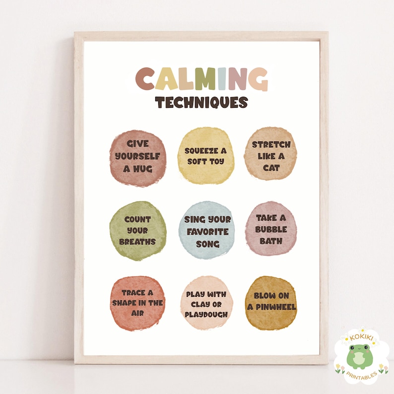 Calming Techniques for Kids - Printable Guide, Children’s Calming Guide ...