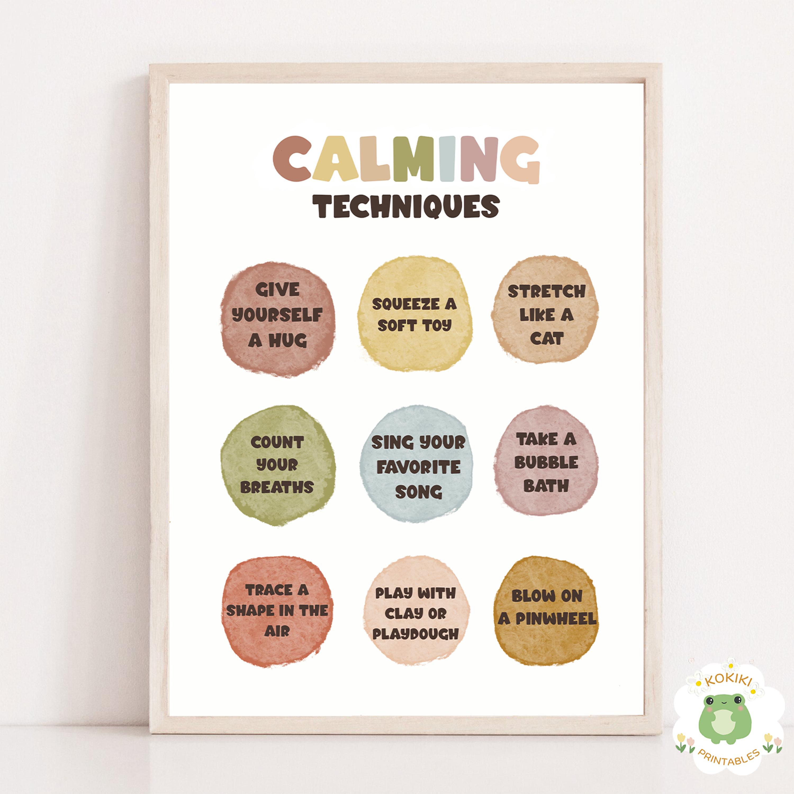Calming Techniques for Kids - Printable Guide, Children’s Calming Guide ...