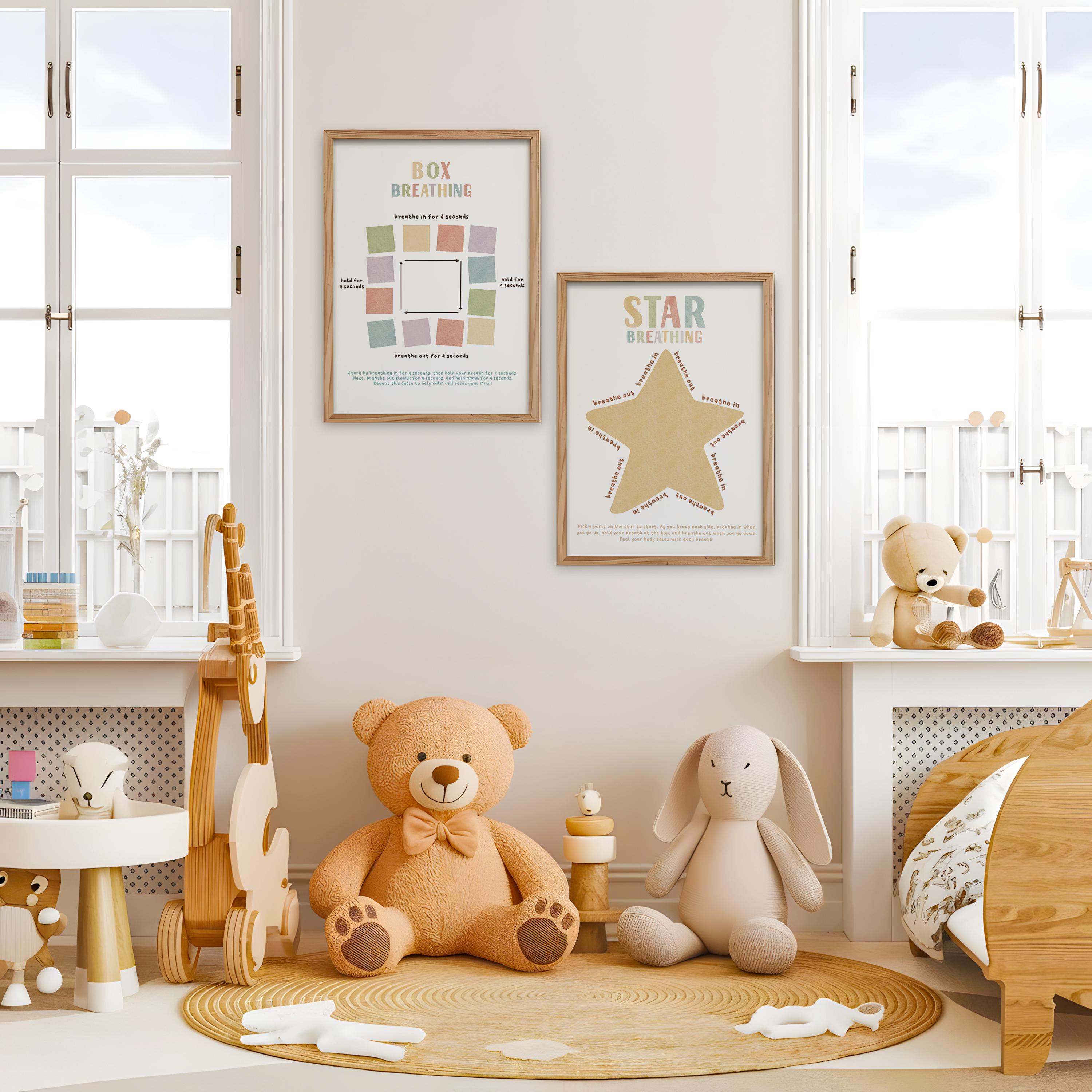 Set of 3 Posters Breathing Exercises for Kids - Five-finger Breathing ...