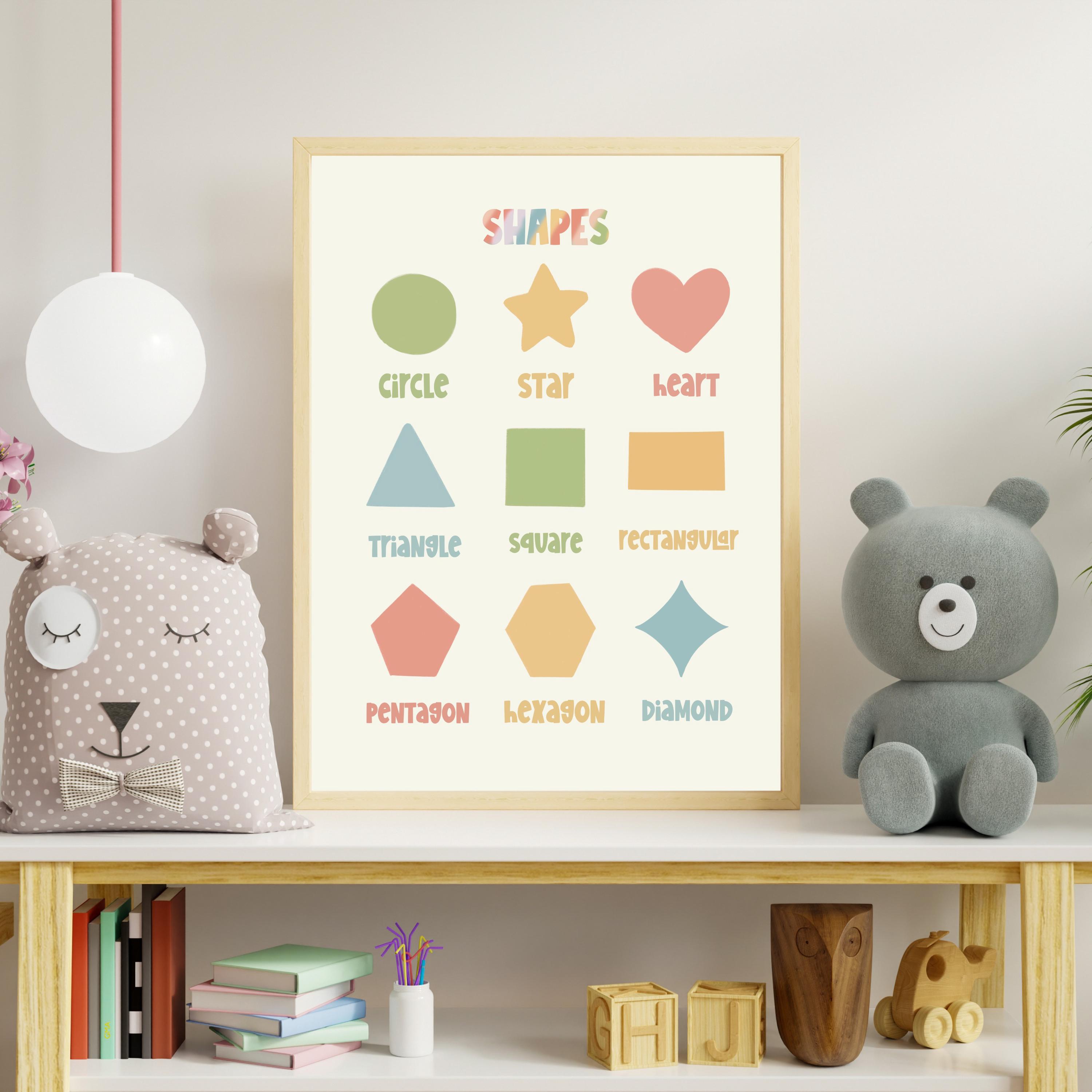 Kids Numbers & Shapes - Set of 2 Prints Instant Download • Printable ...