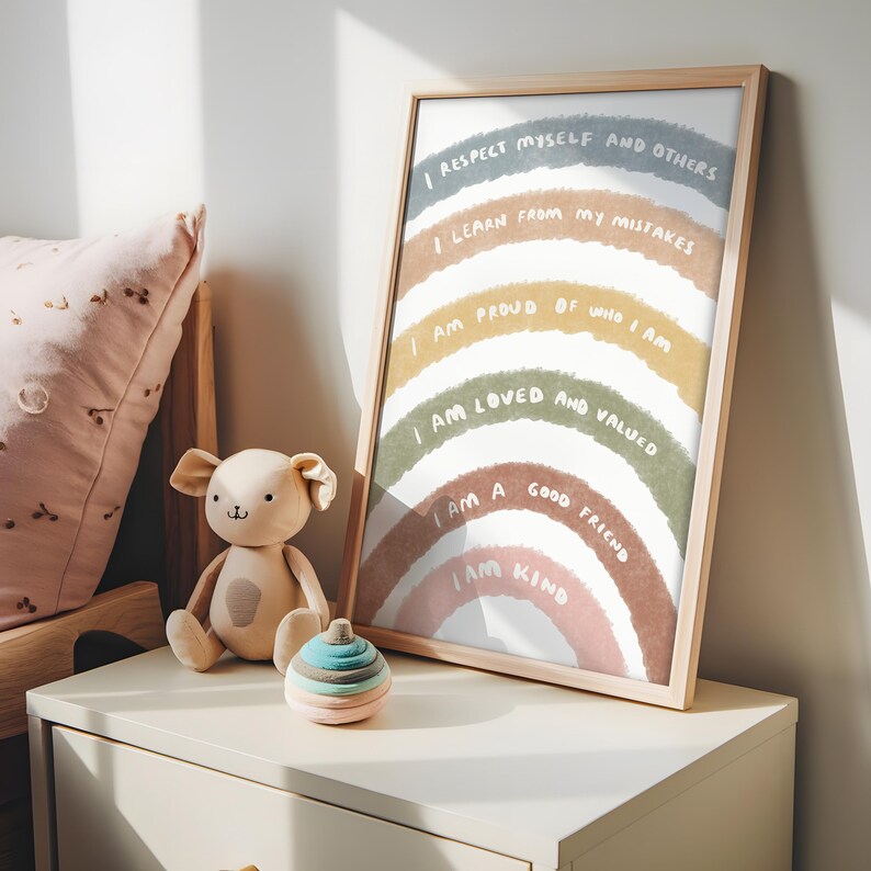 Affirmation Wall Art for Kids, Positive Affirmations for Kids, Kids ...