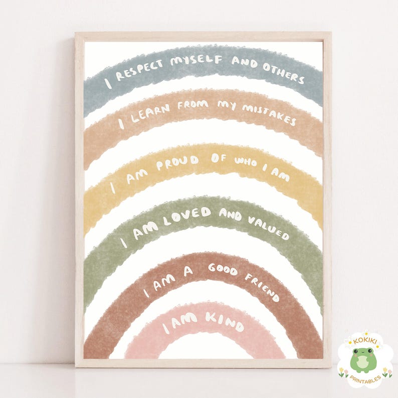 Affirmation Wall Art for Kids, Positive Affirmations for Kids, Kids ...