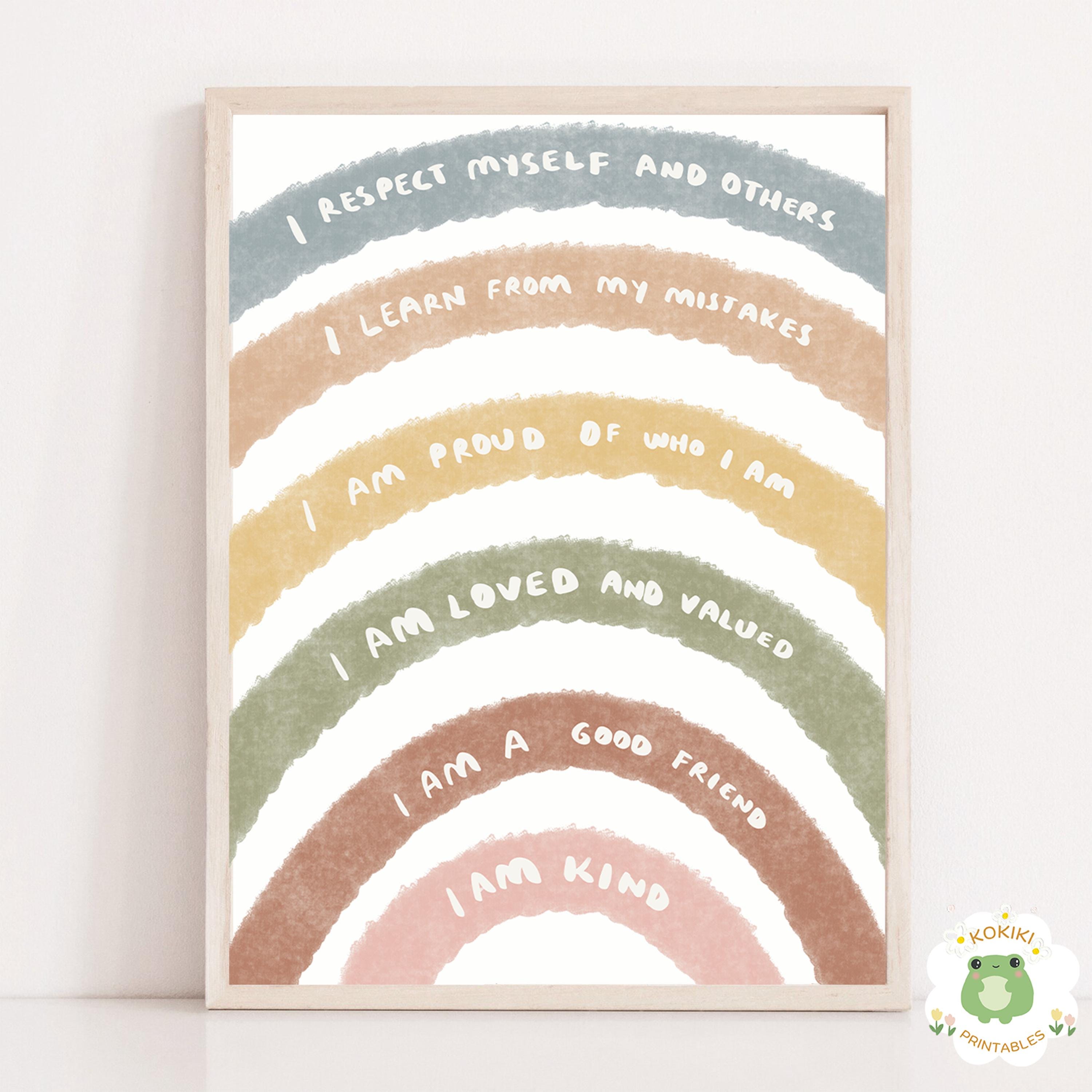 Affirmation Wall Art for Kids, Positive Affirmations for Kids, Kids ...