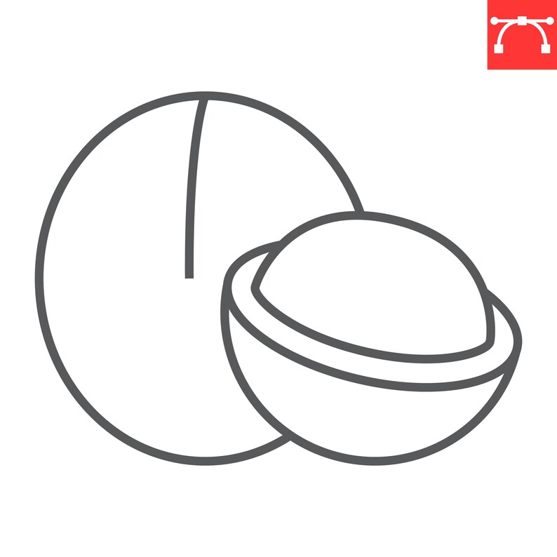 Nuts Line Icons Set, Seeds Vector Icons, Snack Food Collection | SVG ...