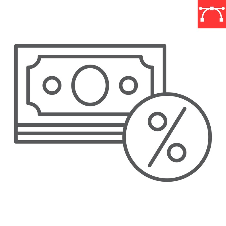 Tax Line Icon Set, Taxation Vector Icons, Tax Accounting Collection ...