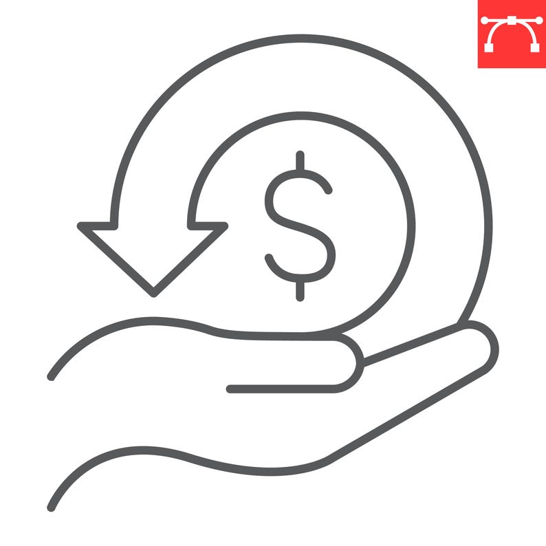 Tax Line Icon Set, Taxation Vector Icons, Tax Accounting Collection ...