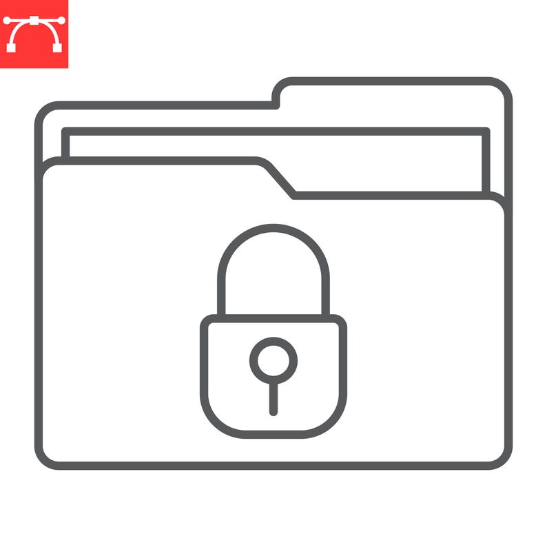 Security Line Icon Set, Cyber Security Vector Icons, Network Protection ...