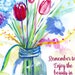 Floral Thinking of You Cards: Watercolor Flower Bouquet, Set of 3 - Etsy