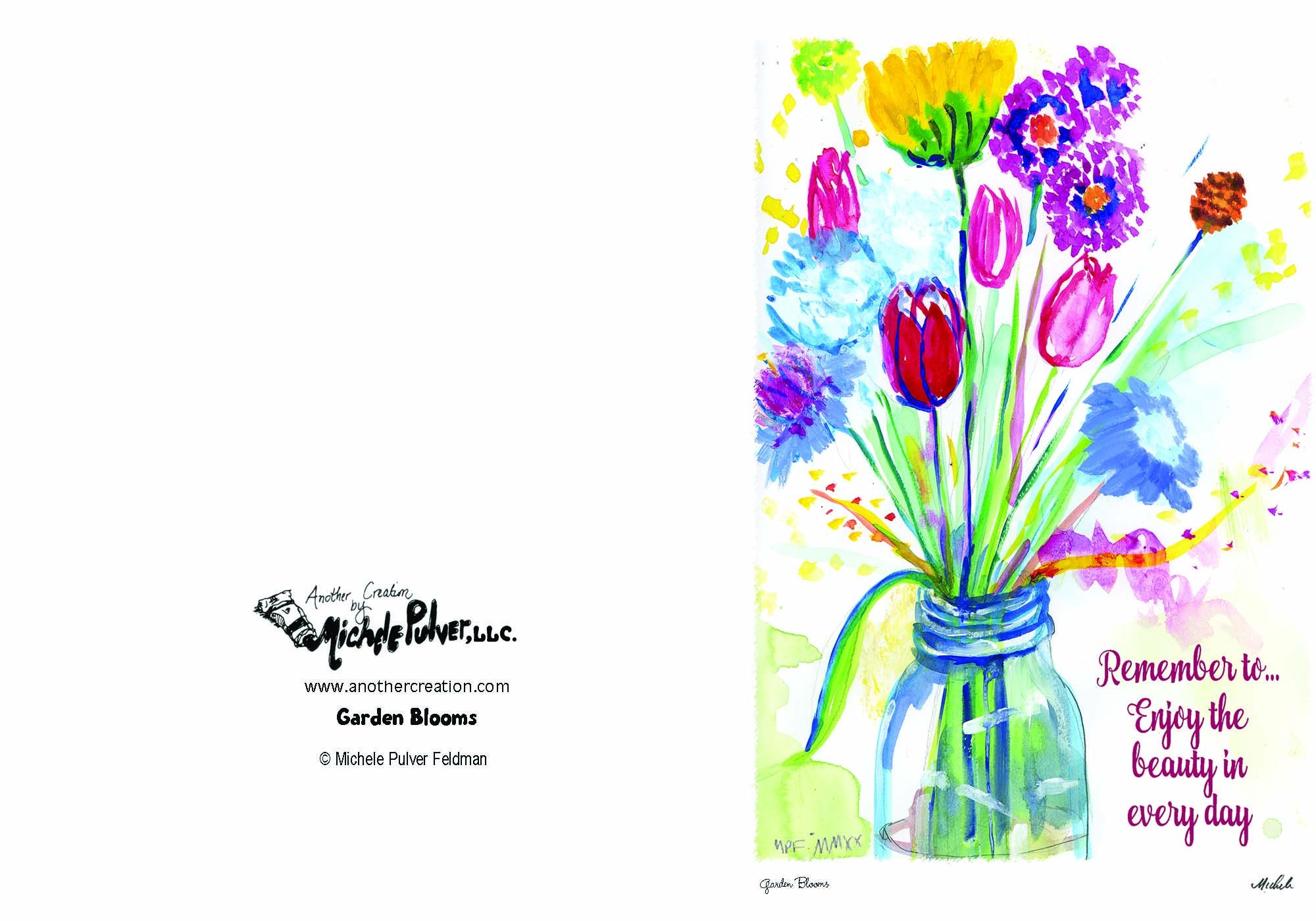 Floral Thinking of You Cards: Watercolor Flower Bouquet, Set of 3 - Etsy