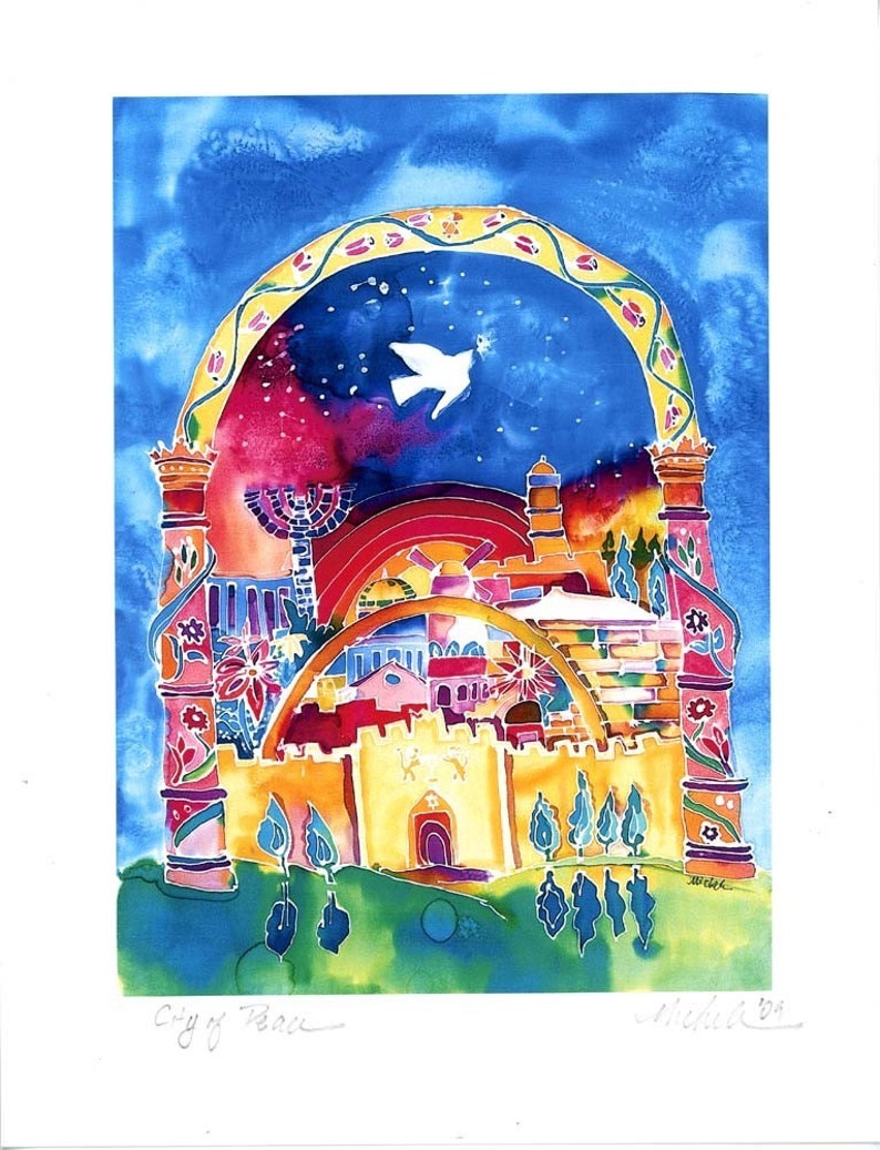 City of Peace, Handsigned Unframed Print - Etsy