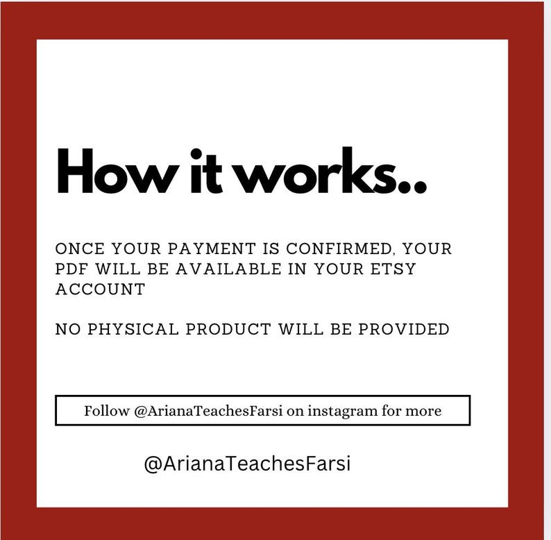 Farsi Alphabet Worksheets for Kids - Etsy
