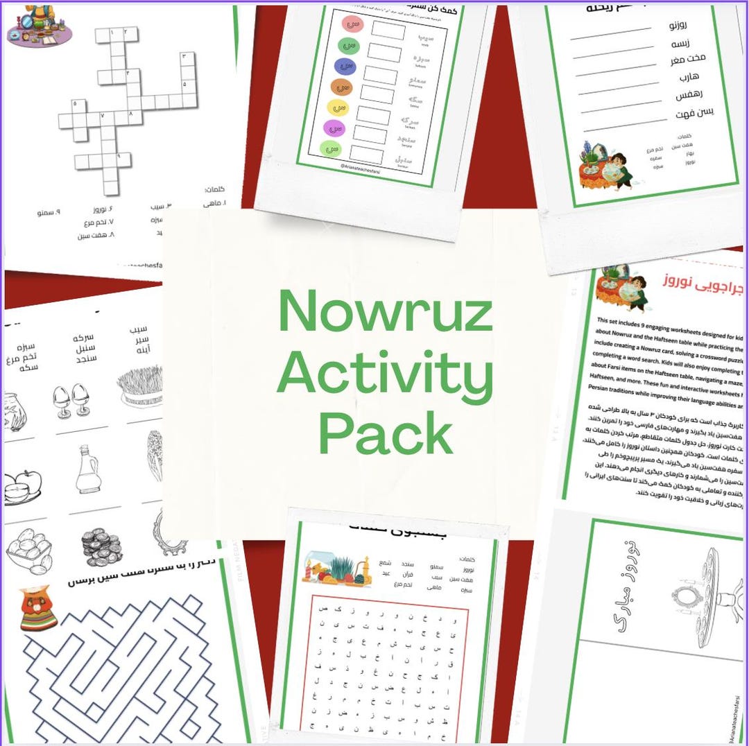 Nowruz Activity Pack for Kids: Farsi Learning Worksheets - Etsy UK