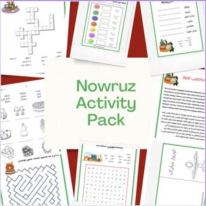 Nowruz Activity Pack for Kids: Farsi Learning Worksheets - Etsy