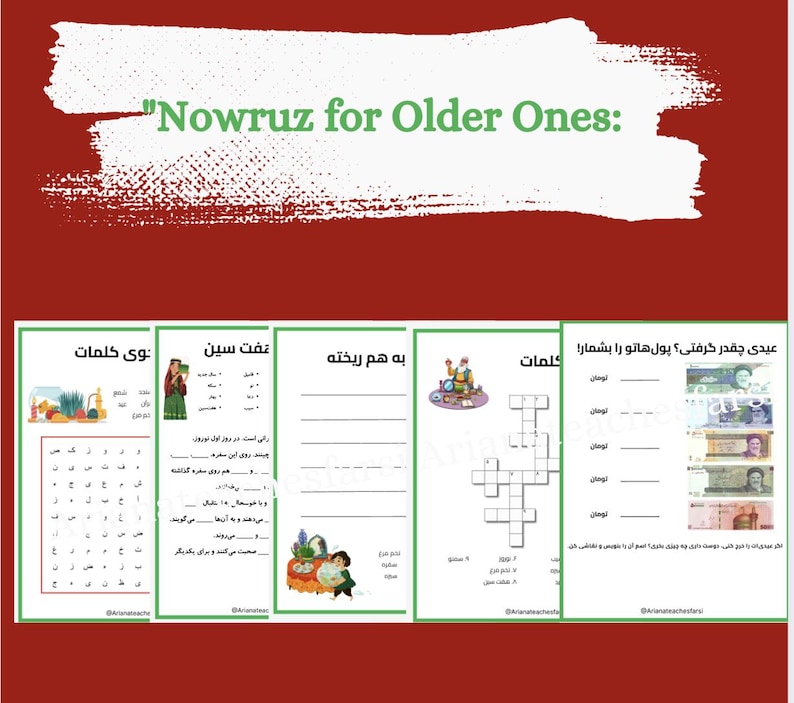 Nowruz Activity Pack for Kids: Farsi Learning Worksheets - Etsy UK