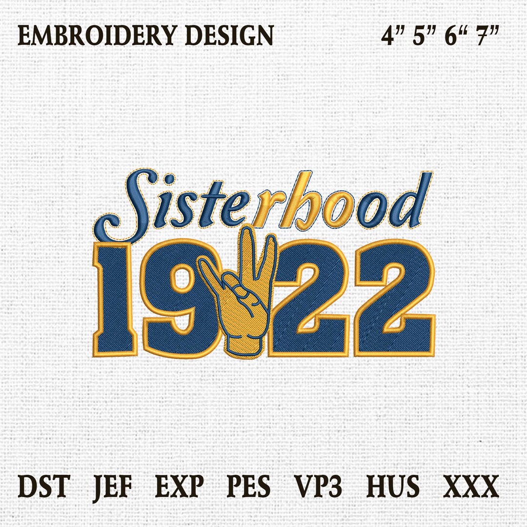 Sigma Gamma Rho Sisterhood Embroidery Design, Sgrho 1922 Machine ...