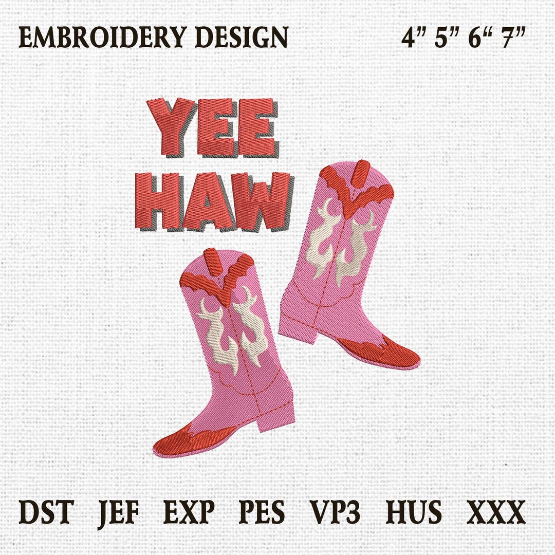 Yeehaw Embroidery Designs, Western Embroidery File, Trendy Embroidery ...