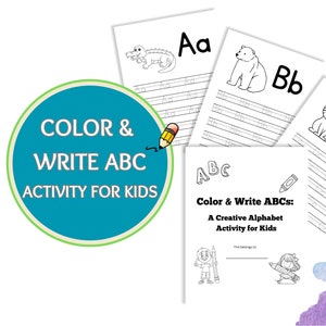 ABC Coloring and Writing Activity for Kids | Printable ABC Activity ...