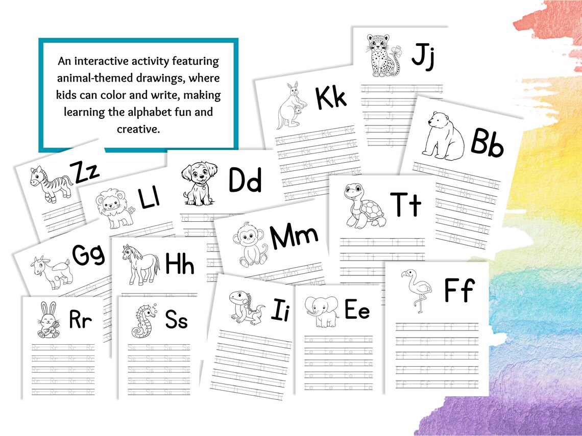 ABC Coloring and Writing Activity for Kids | Printable ABC Activity ...