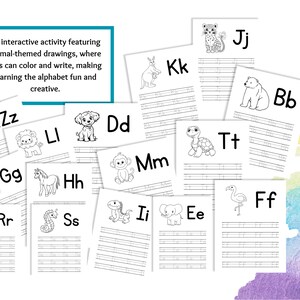 ABC Coloring and Writing Activity for Kids | Printable ABC Activity ...