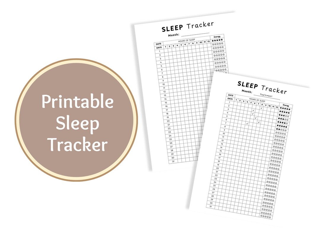 Printable Sleep Tracker | Daily Sleep Log | Digital Sleep Journal ...