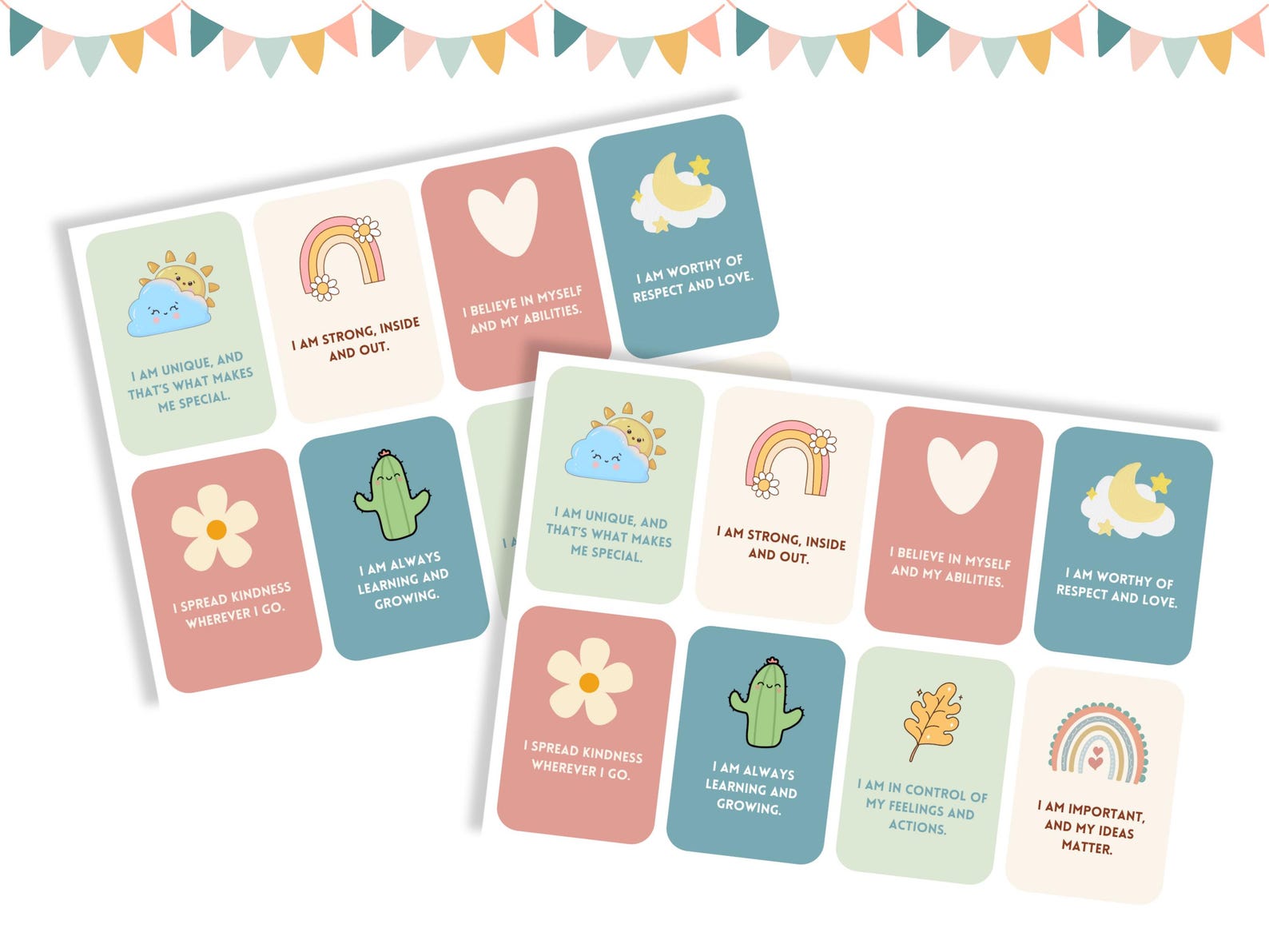 Printable Self-affirmation Cards for Kids | Positive Affirmation Cards ...