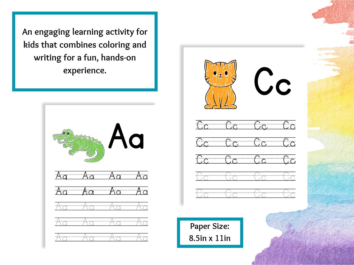ABC Coloring and Writing Activity for Kids | Printable ABC Activity ...