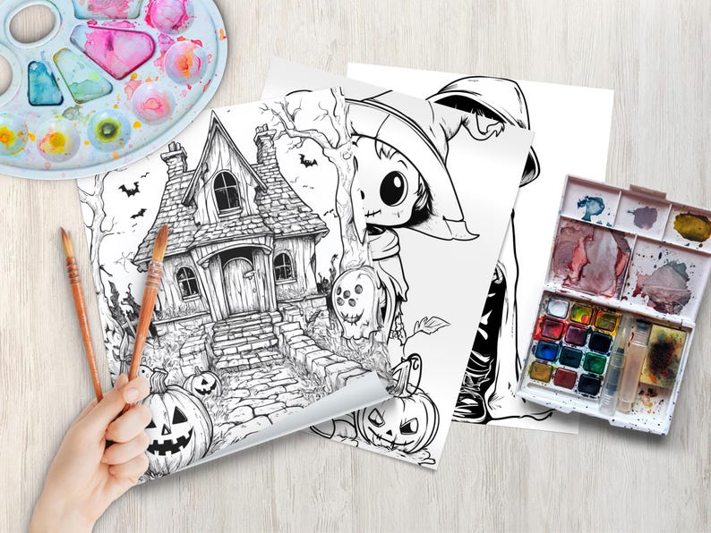 Printable Halloween-themed Coloring Pages for Kids | Halloween Activity ...