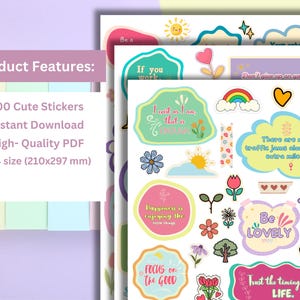 PRINTABLE Cute Motivational Stickers, Scrapbooking, Journaling, Arts ...
