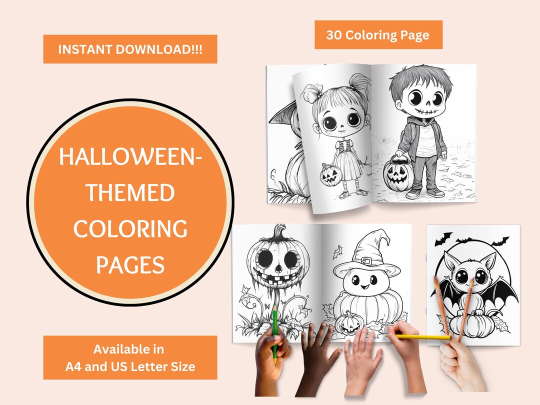 Printable Halloween-themed Coloring Pages for Kids | Halloween Activity ...