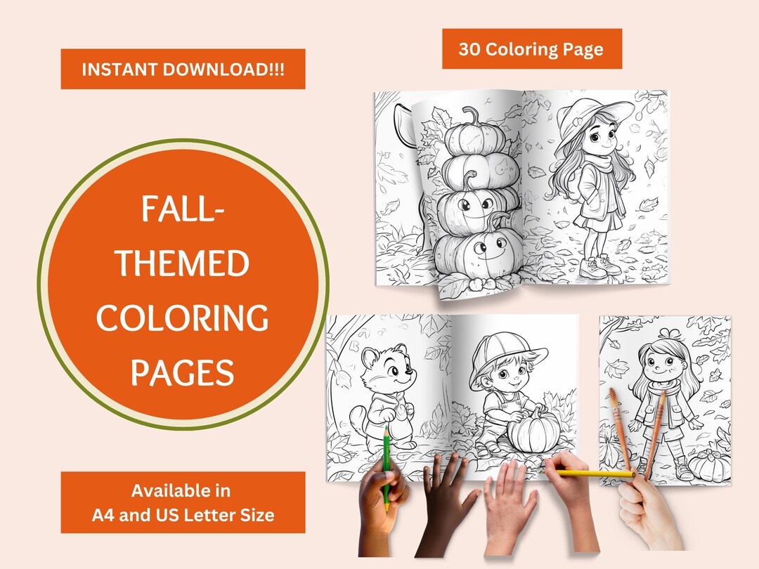 Printable Fall-themed Coloring Pages for Kids | Coloring Activities for ...