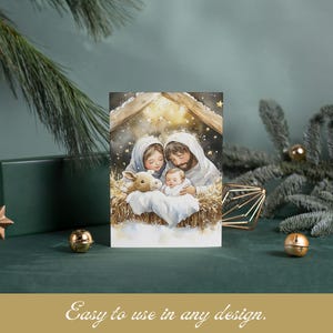 Christmas Nativity Scenes Digital Paper Set Christmas Digital ...