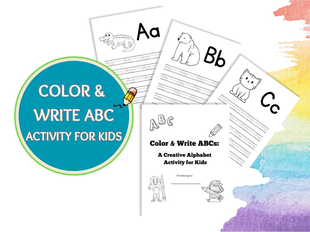 ABC Coloring and Writing Activity for Kids | Printable ABC Activity ...
