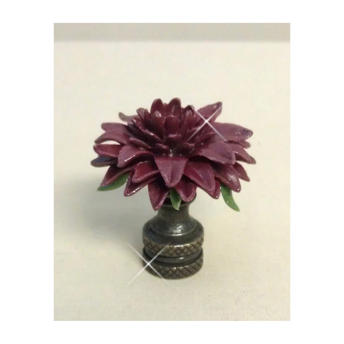 Dahlia Flower Lamp Finial..handcrafted in Custom Colors - Etsy