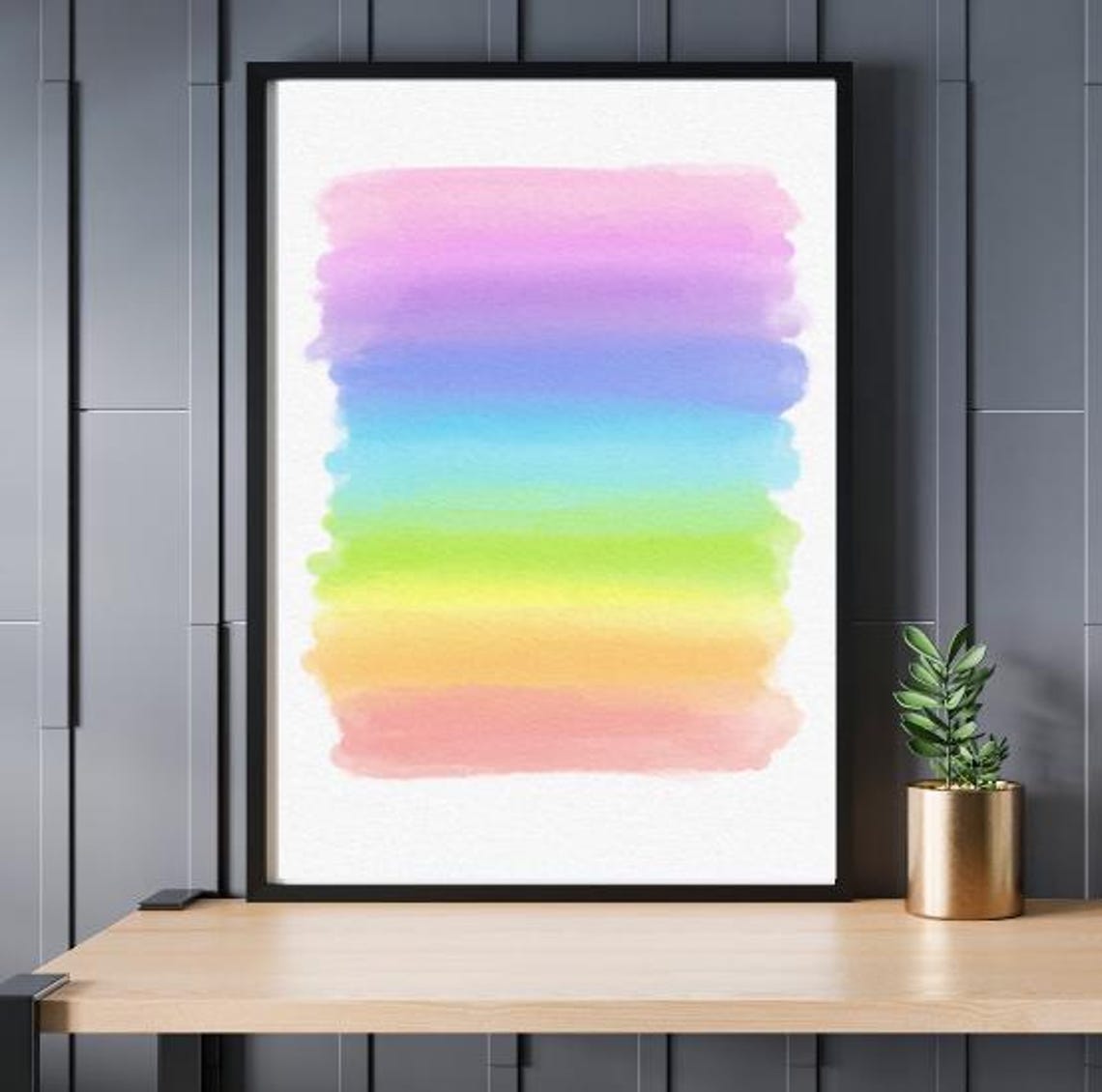 Pastel Colors Art Print (watercolor), Digital Downloads, School ...