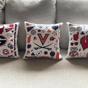 Custom College Throw Pillows - Graduation Gifts - Dorm Decor Pillow ...