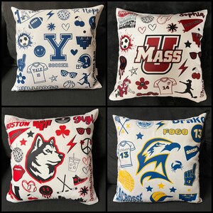 Custom College Throw Pillows - Graduation Gifts - Dorm Decor Pillow ...