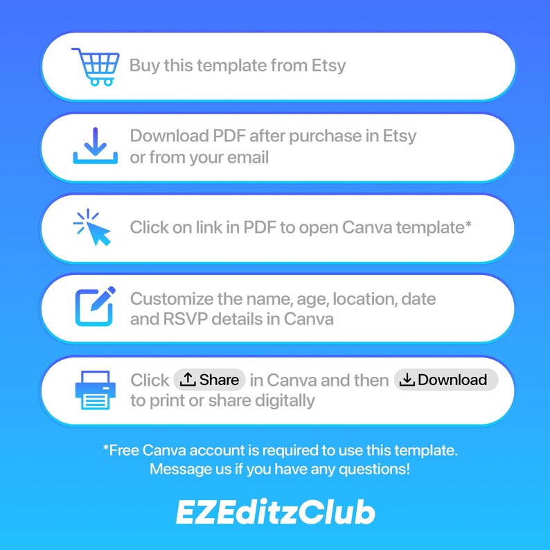 Canva Invite Shark Theme Template Kids Birthday Invitation Editable ...