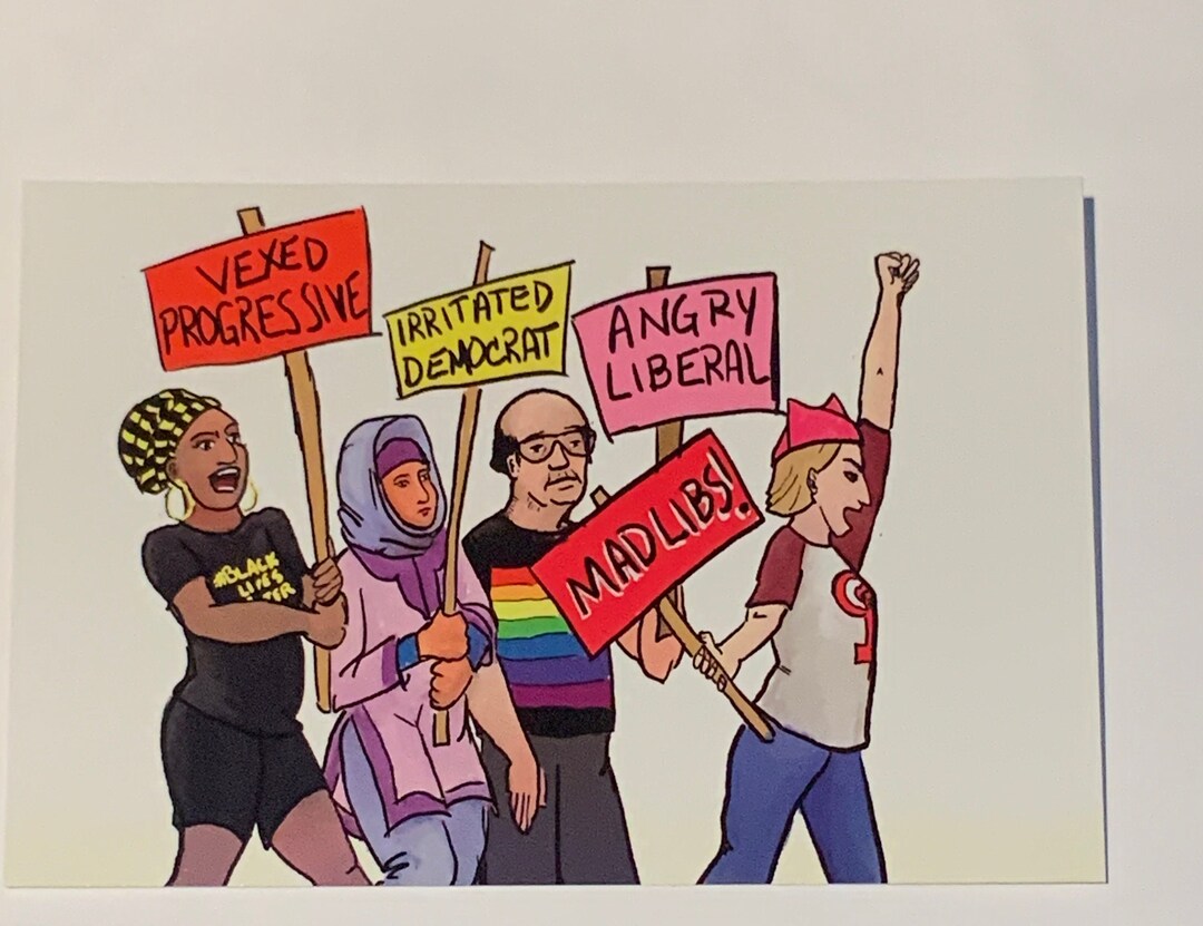 Mad Libs Protest Postcards Set of 10 Cards Politics Protest President ...