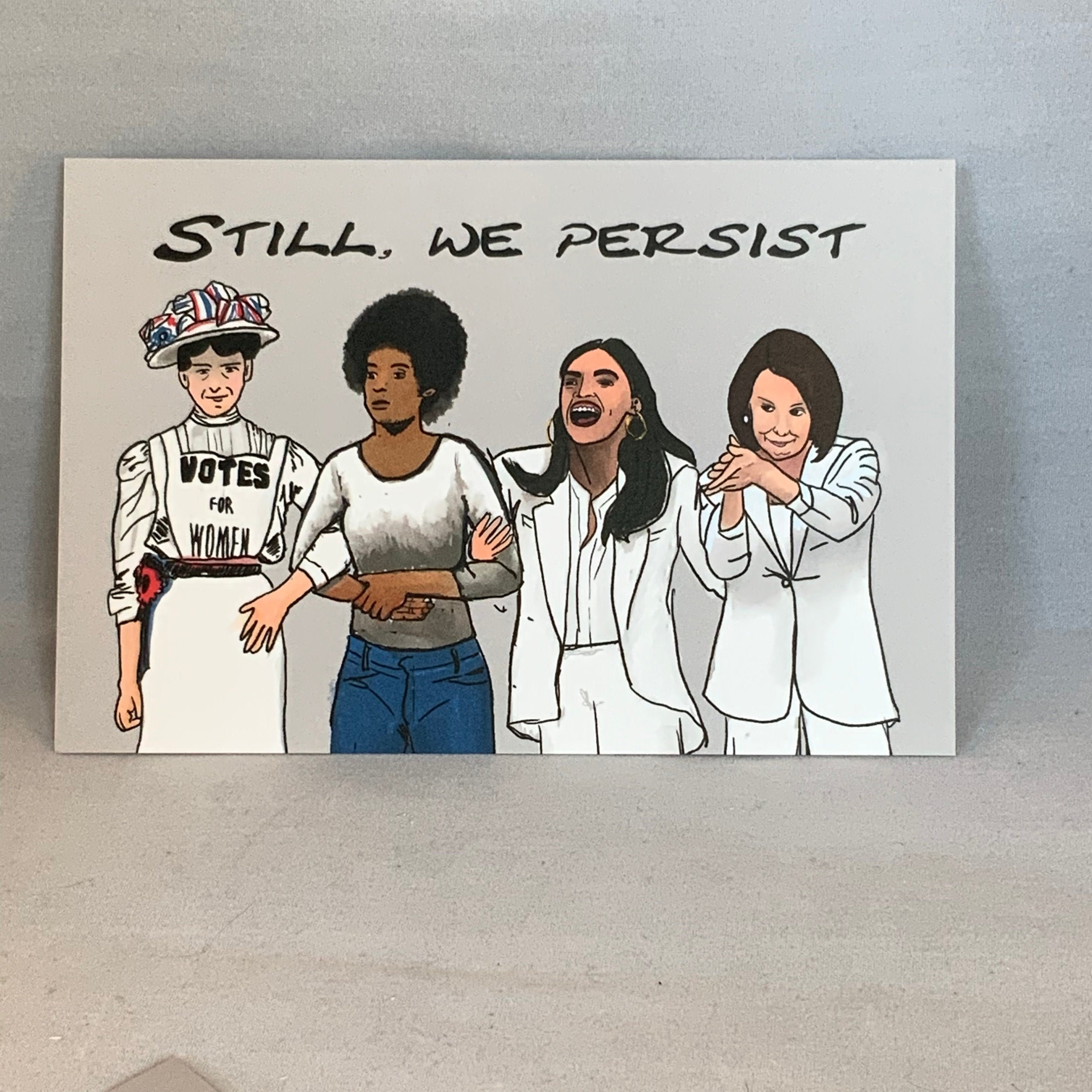 We Persist Protest Postcards Feminism Progressive Politics - Etsy