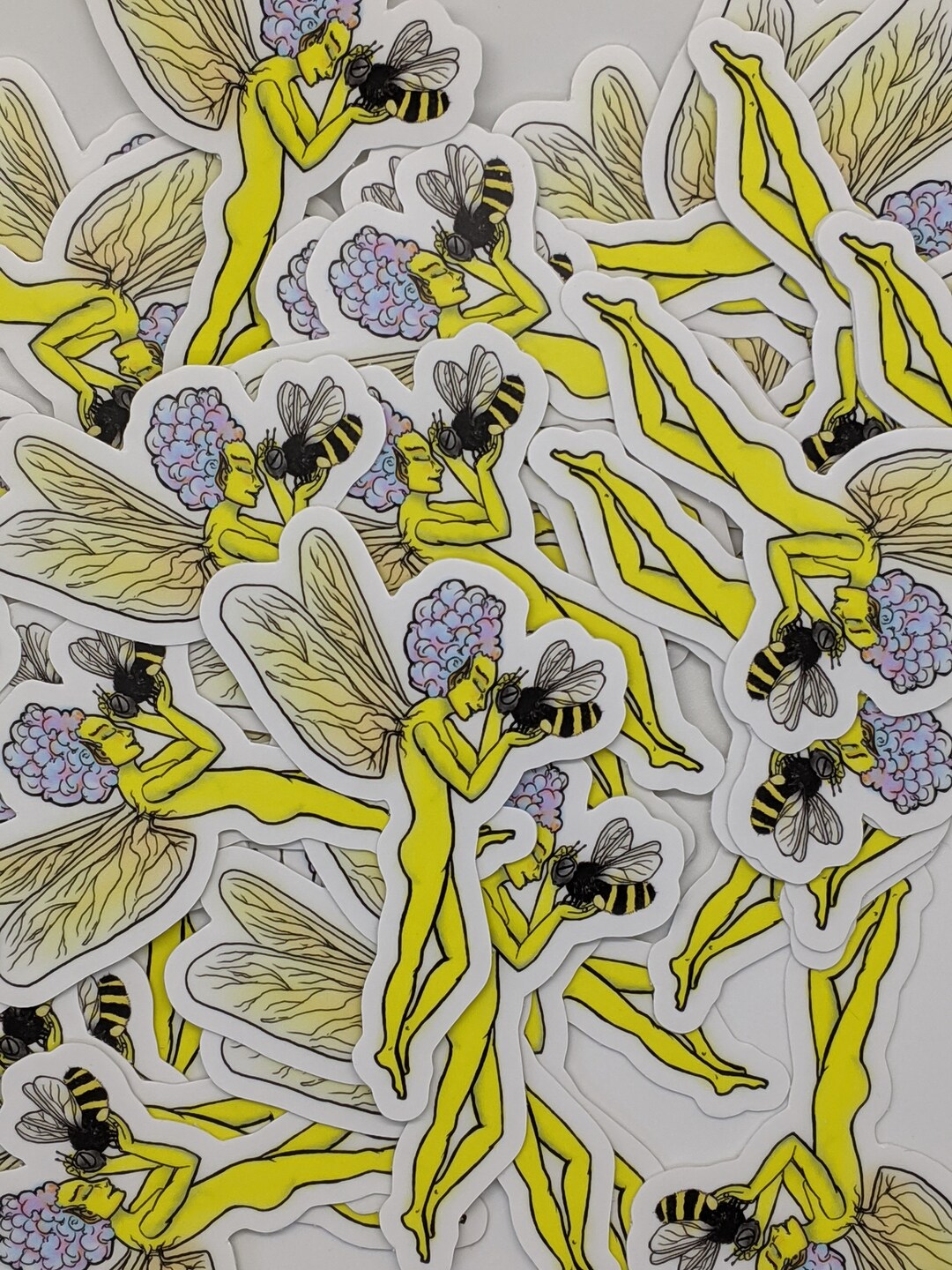 Air Pixie Fairy and Bee Die-cut Vinyl Sticker Adorable - Etsy