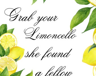 Limoncello Stand Sign / Digital Download / Bridal Shower Decor ...