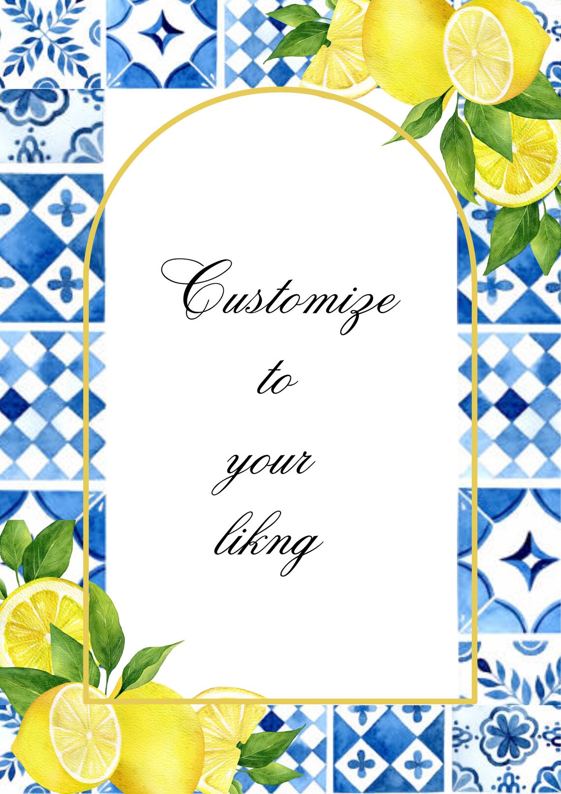 Customized Mediterranean Lemon - Etsy