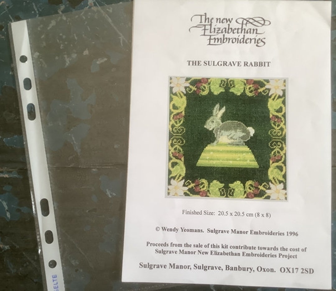 The Sulgrave Rabbit the New Elizabethan Embroideries Cross - Etsy UK