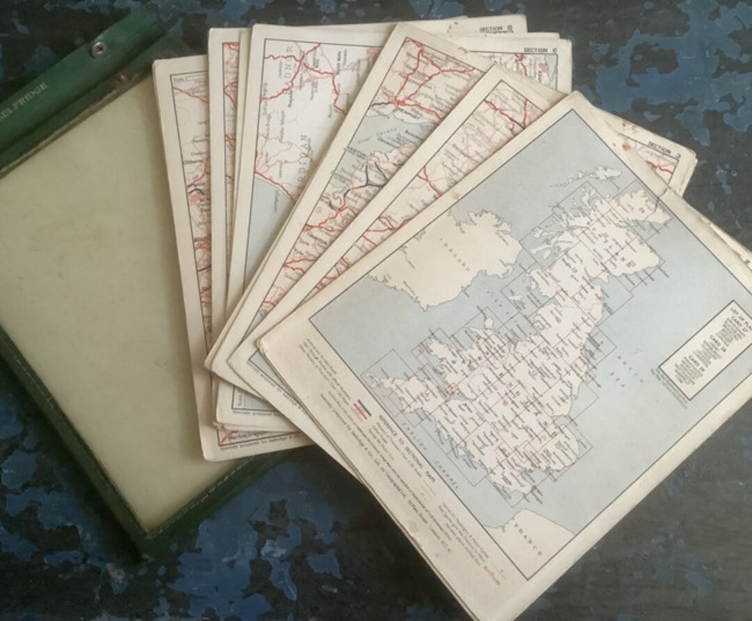 Motoring Series of Road Map Cards in Wallet England, Scotland and Wales ...