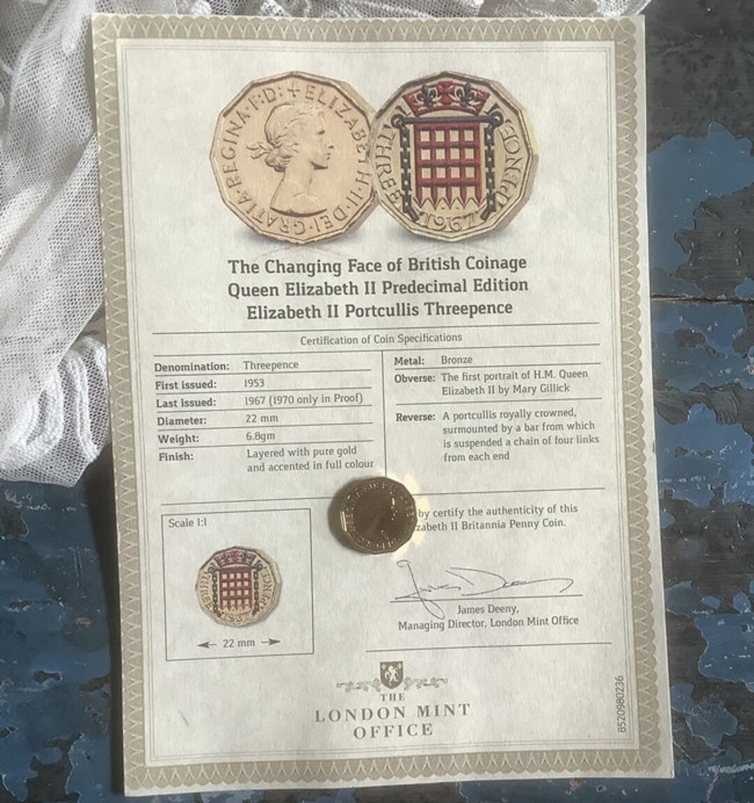 The Changing Face of British Coinage Queen Elizabeth II Threepence threepenny Joey With ...