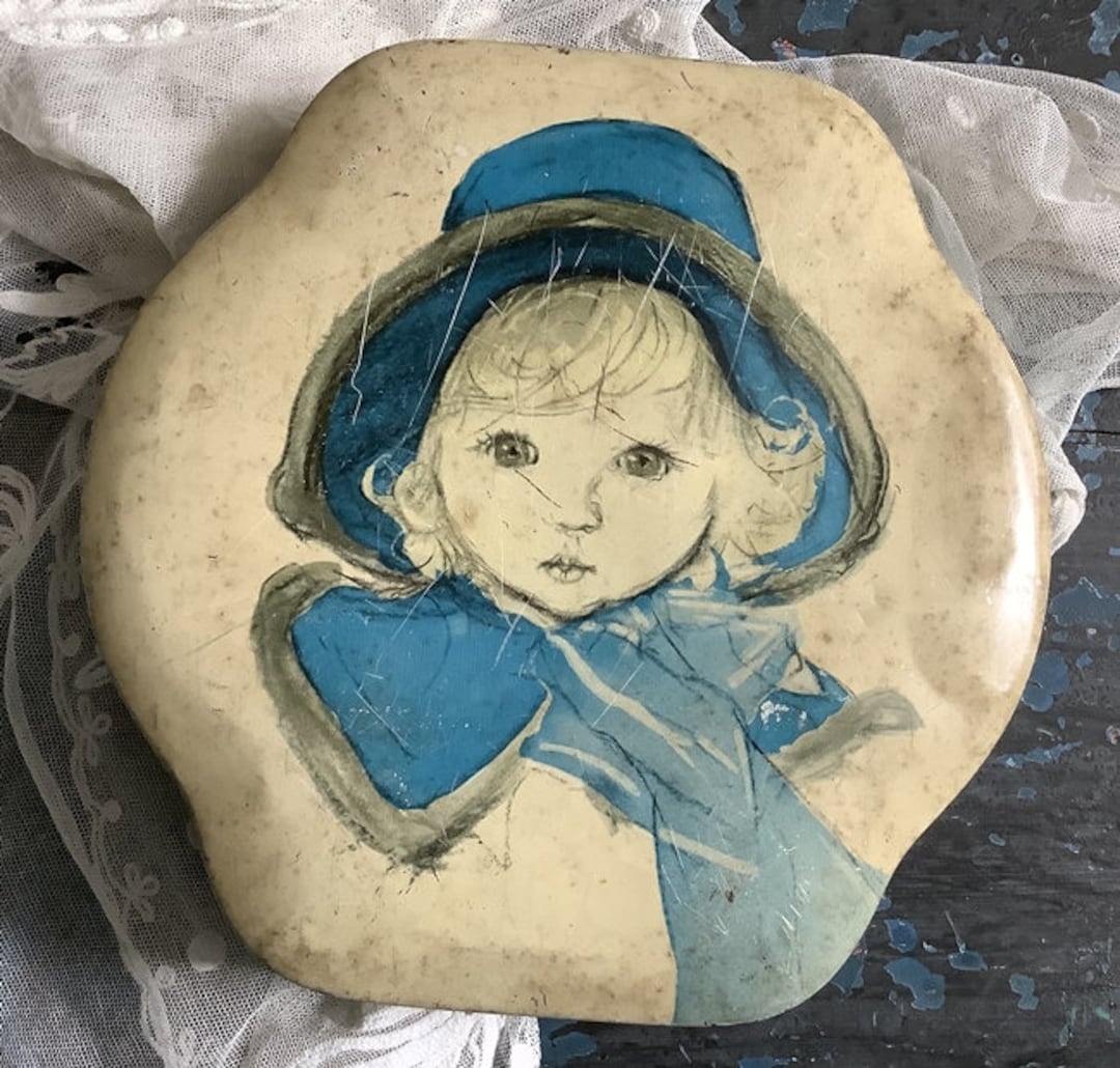 Beautiful Girl Confectionary Shaped Tin 1950's Muriel Dawson - Etsy