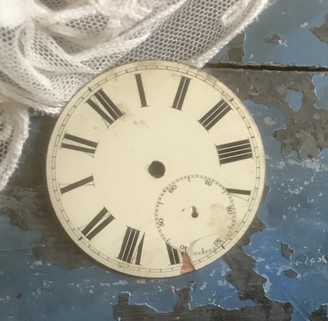 Tick Tock Enamel Clock/large Watch Face Clock Piece Reuse, Repurpose ...