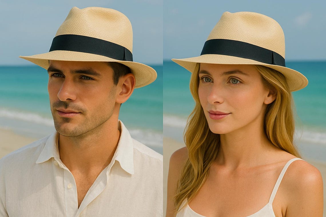 Authentic Ecuadorian Panama Hat – Handwoven Toquilla Straw Fedora ...