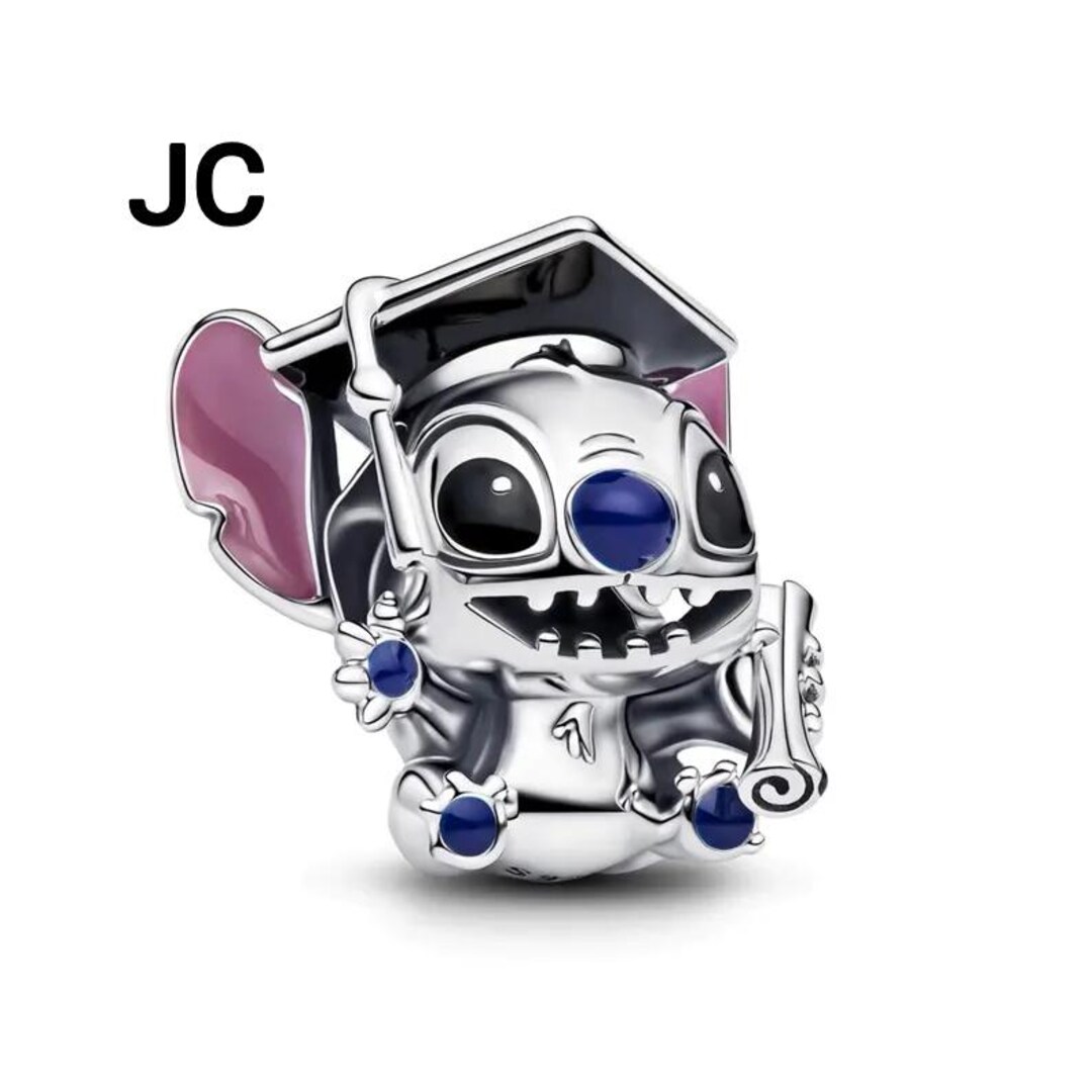 Lilo and Stitch Graduation Charm Bead Christmas Gift S925 Sterling ...