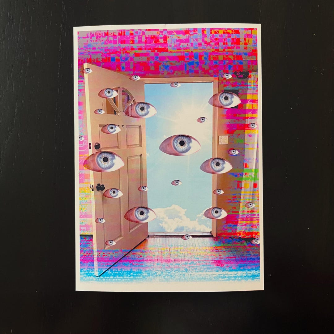 Eyeball Weirdcore Dreamcore Art Print 5" X 7" - Etsy